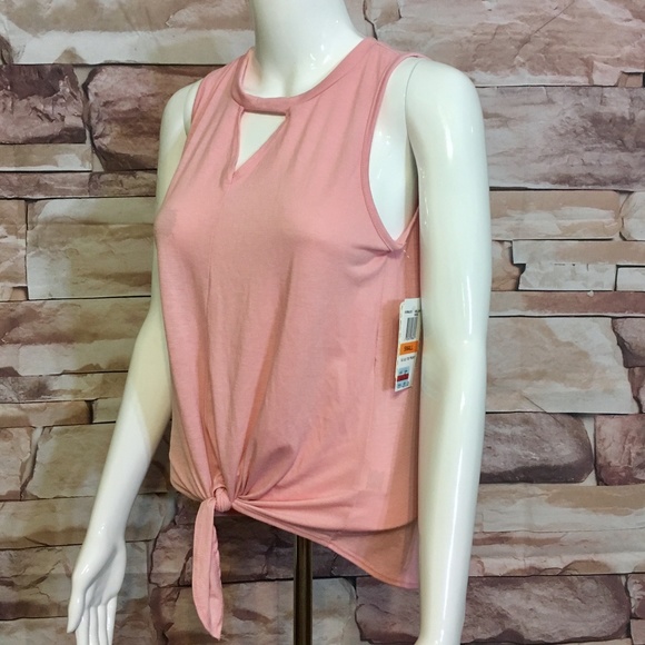 Rebellious One | Tops | Rebellious One Pink Keyhole Slvls Tie Front Top ...